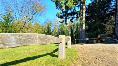 Cleft Knee Rail - Coppice Creations - Sustainable Estate Products