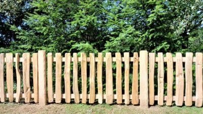 Cleft Pale Fence - Coppice Creations - Sustainable Estate Fencing